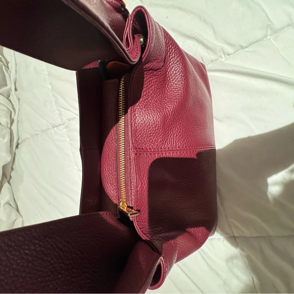 HHB Imports | Bags | Chic Burgundy Hobo Bag | Poshmark
